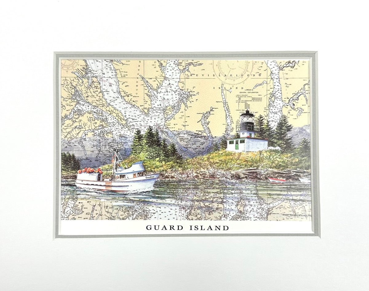 GUARD ISLAND MATTED ART CARD – Scanlon Gallery & Custom Framing