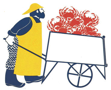 CANNERY WORKER WITH CRABS ART CARD – Scanlon Gallery & Custom Framing