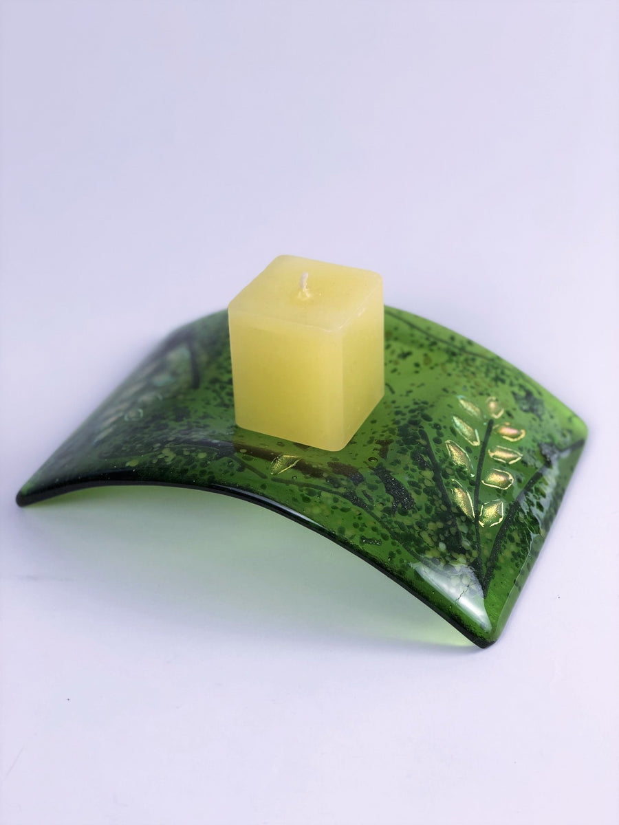 SINGLE CANDLE HOLDER BRIGHT GREEN FIREWEED DESIGN – Scanlon Gallery ...